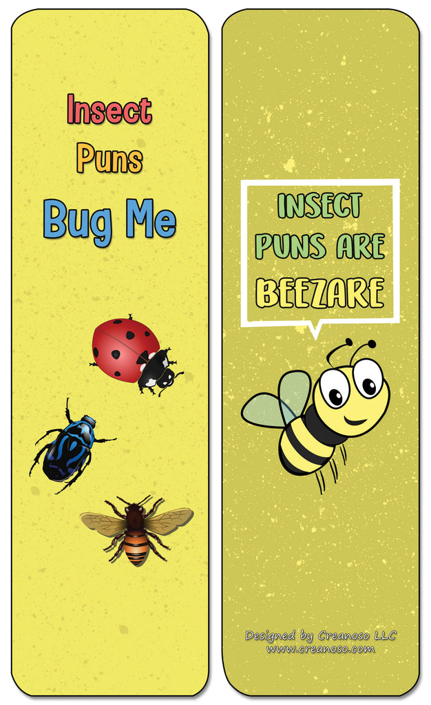 Creanoso Insect Puns Silly Hilarious Bookmarks Cards - Funny & Humorou