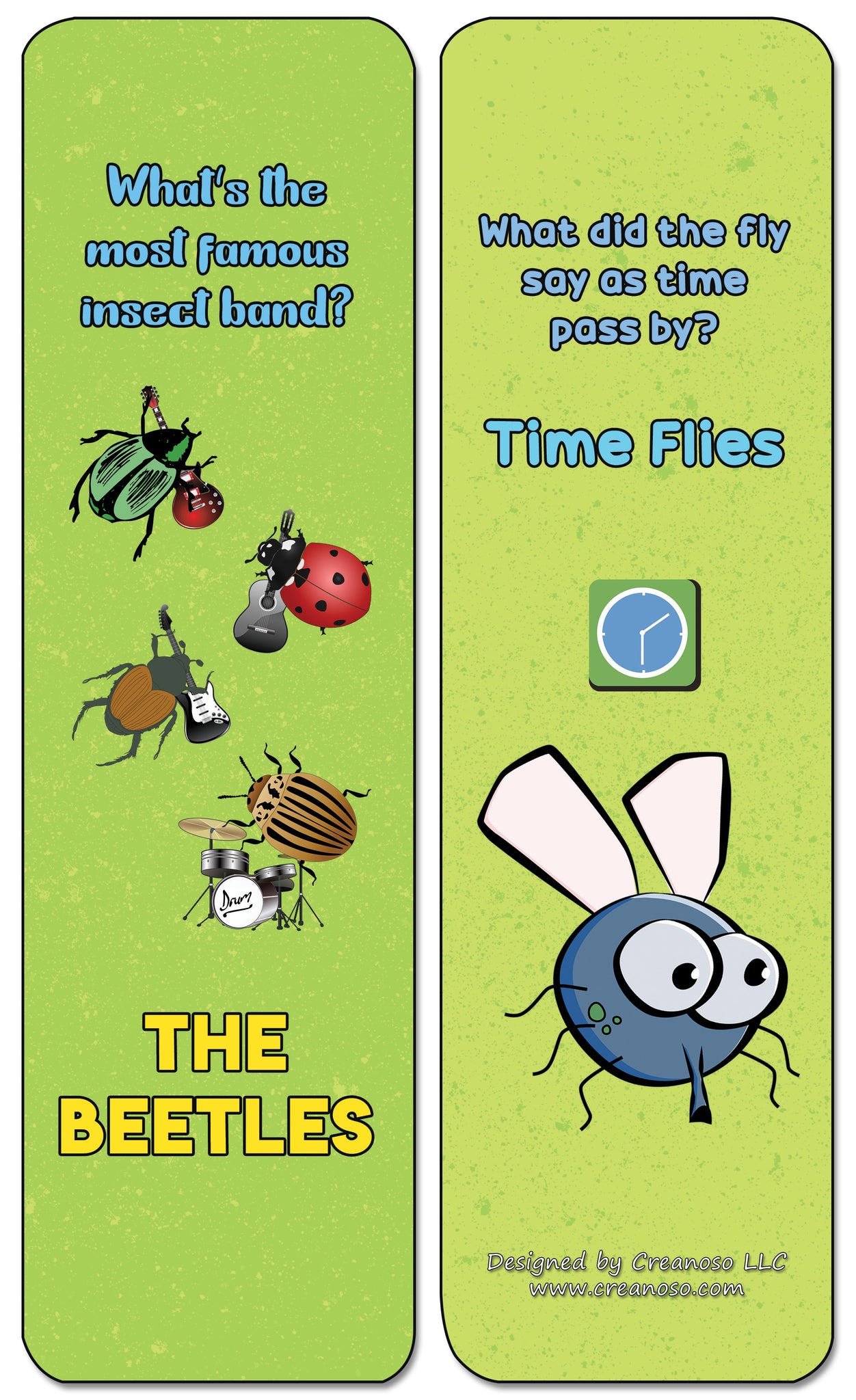 Creanoso Insect Puns Silly Hilarious Bookmarks Cards - Funny & Humorou