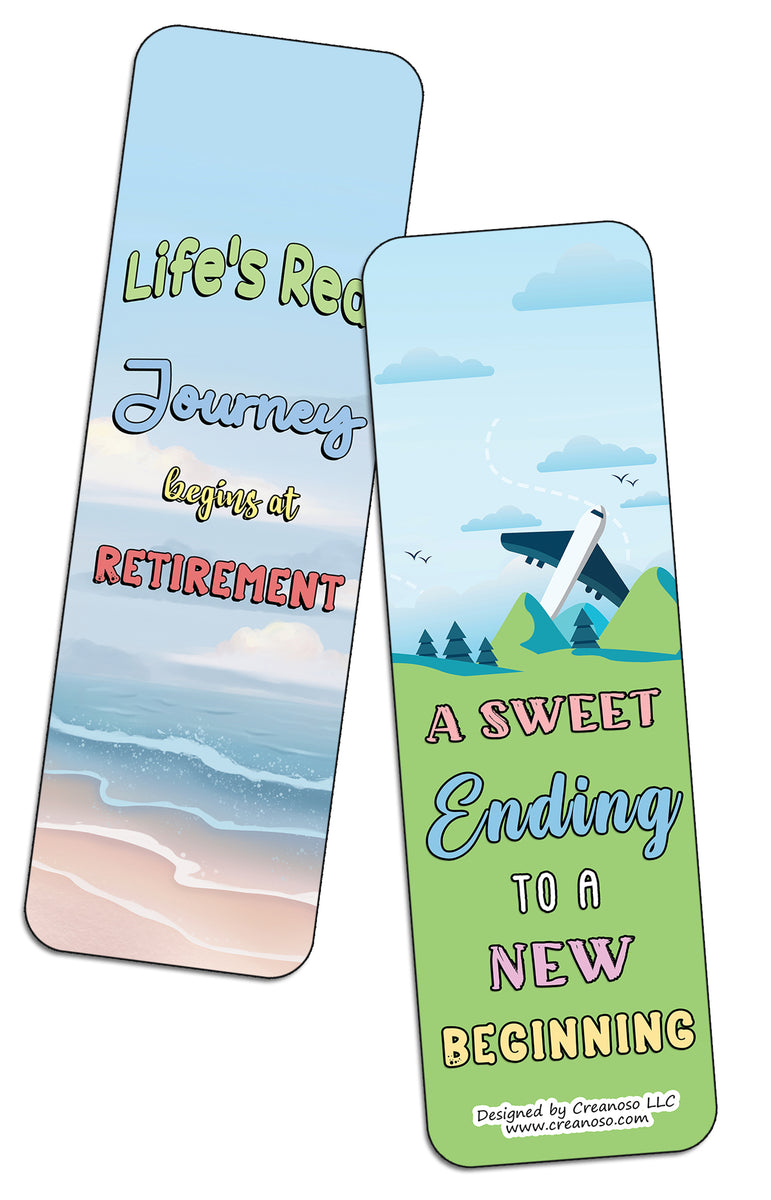 Amusing Retirement Quotes Bookmarks (5-Sets X 6 Cards) – Creanoso