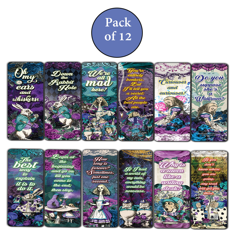 Alice in Wonderland Bookmarks Series 2 - Awesome Book Page Marker Clip ...