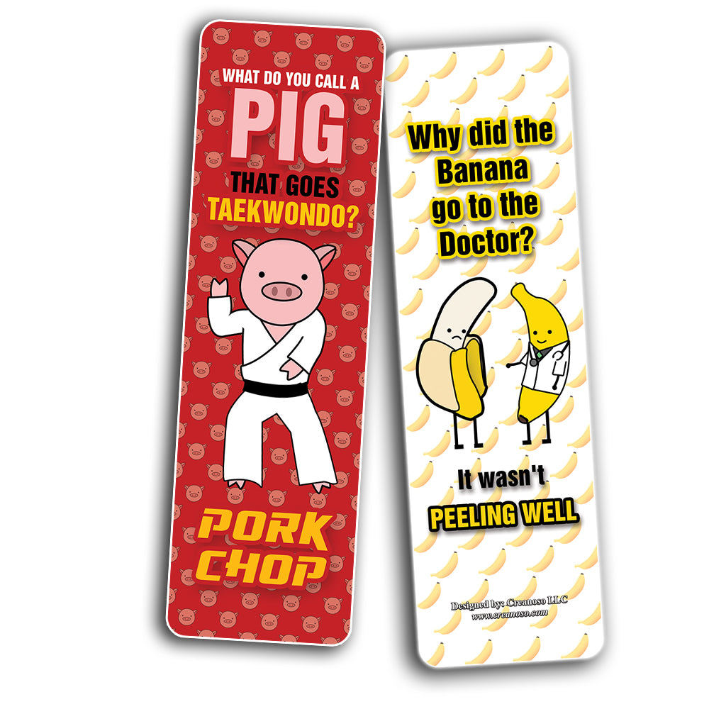 Creanoso Cute Jokes and Puns Bookmarks ÃƒÂ¢Ã¢â€šÂ¬Ã¢â‚¬Å“ Unique Stock