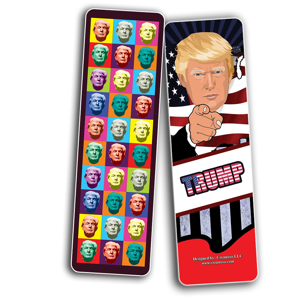 Creanoso Trump President Collectors Bookmarks - Unique Stocking Stuffe
