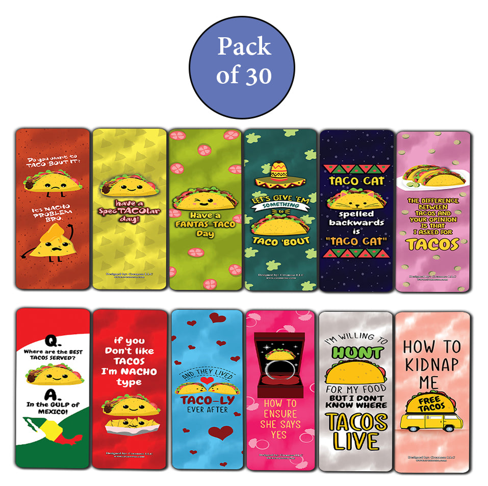 Creanoso Funny Tacos Puns Jokes BookmarksÃƒÂ¢Ã¢â€šÂ¬Ã¢â‚¬Å“ Unique Sto