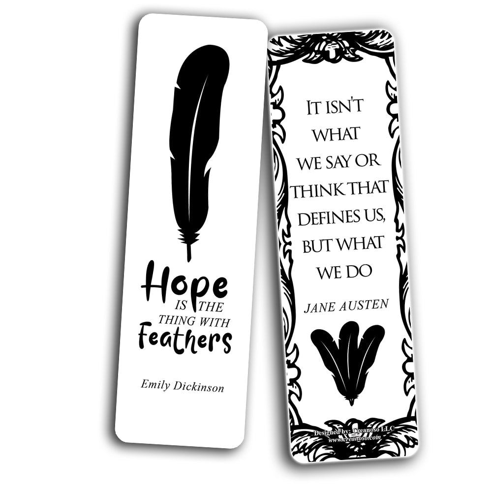 Women Writers Literary Bookmarks Cards (30-Pack) – Creanoso