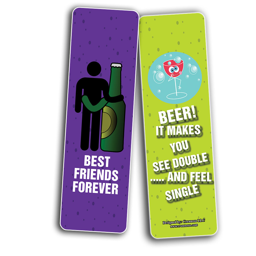 Funny Beer Friends Bookmarks (10-Sets X 6 Cards) – Creanoso