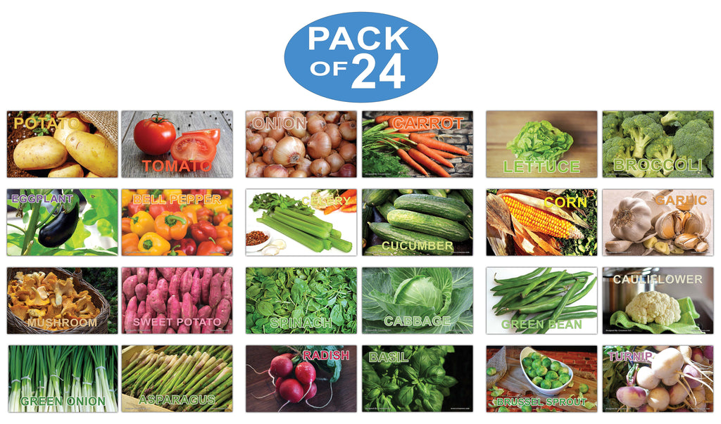 Creanoso Vegetables Food Identification Learning Flashcards Ã¢â‚¬â€œ M