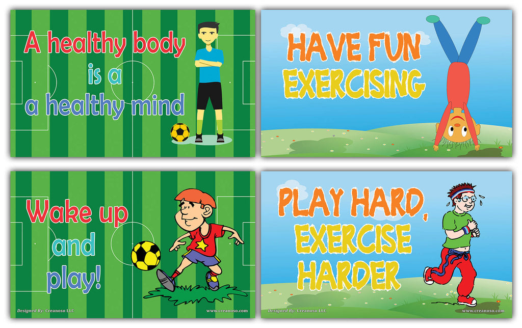 Healthy Body Healthy Mind Poster For Kids