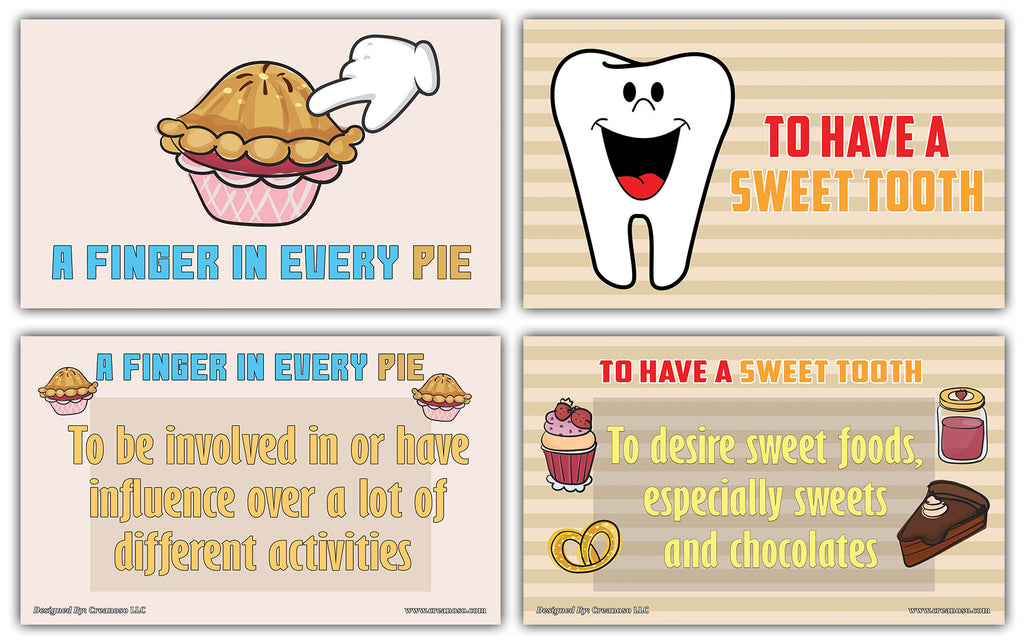 Creanoso Food Idioms Learning Flashcards for Kids Ã¢â‚¬â€œ Educational