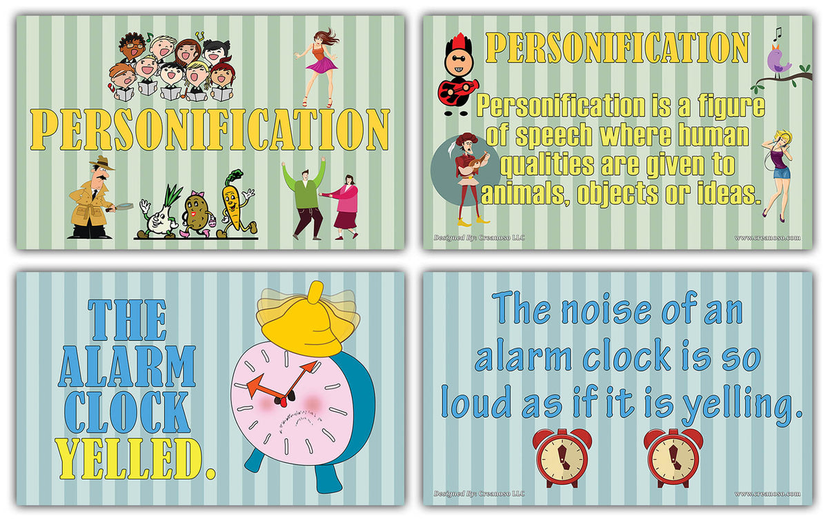 Creanoso Personification Educational Flash Cards for Kids - Unique Giv