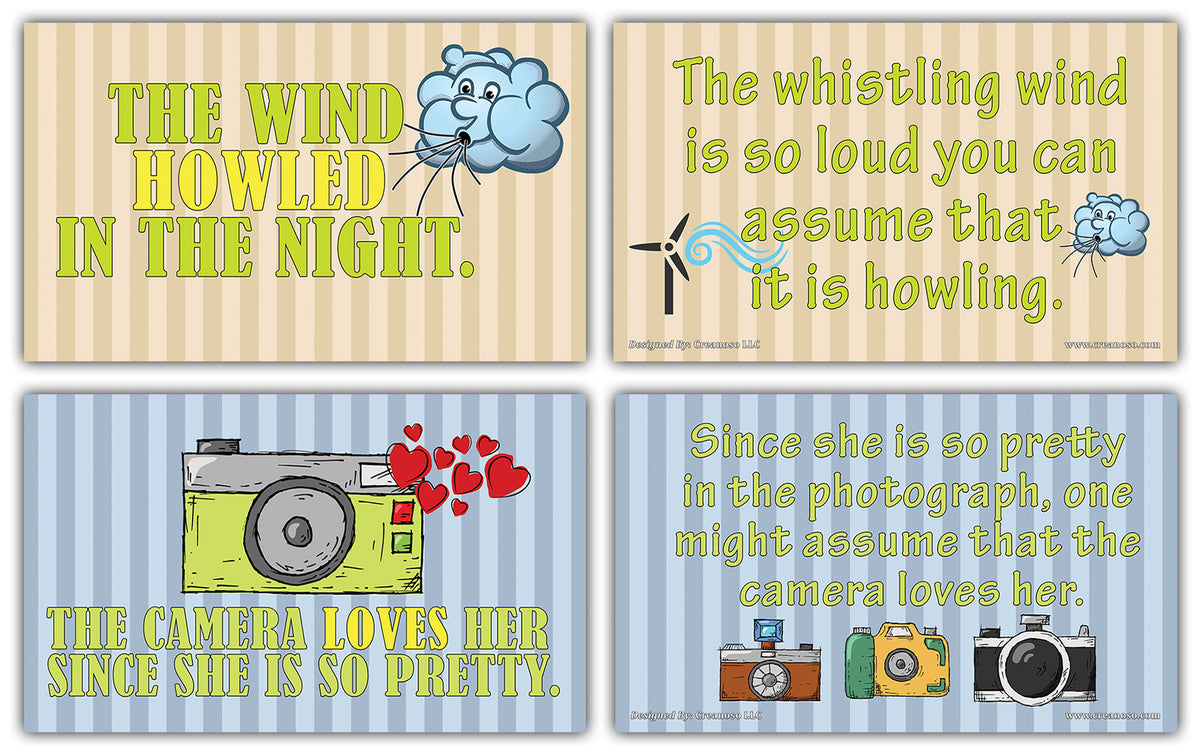 Creanoso Personification Educational Flash Cards for Kids - Unique Giv