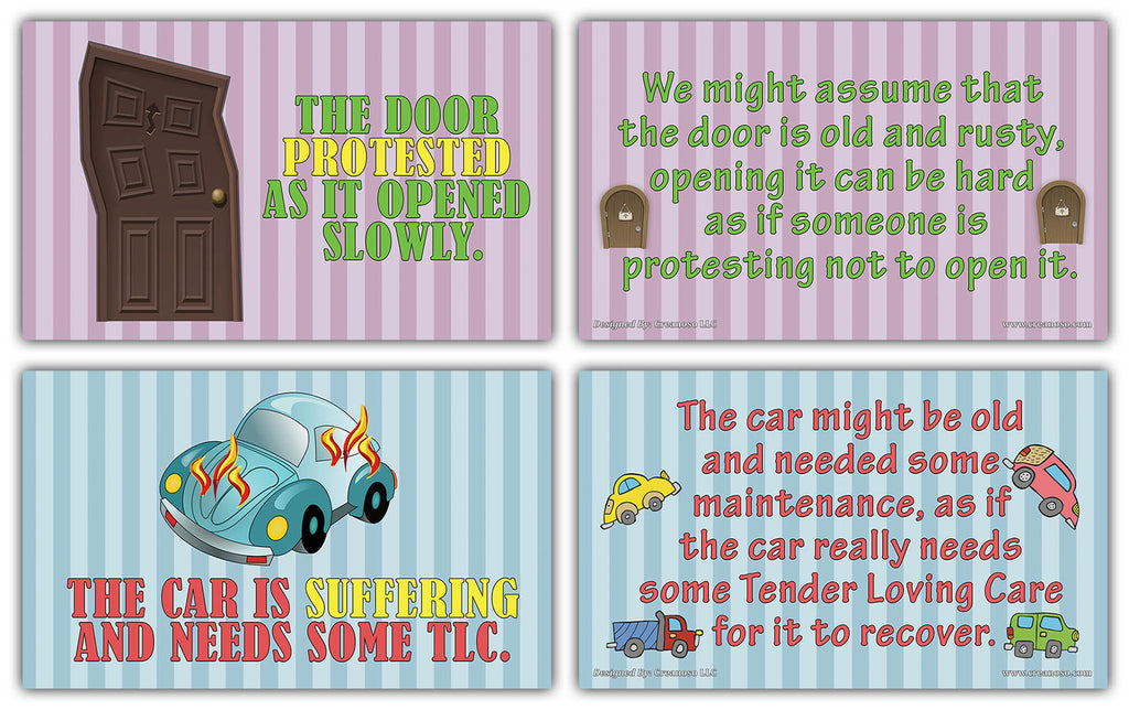 Creanoso Personification Educational Flash Cards for Kids - Unique Giv