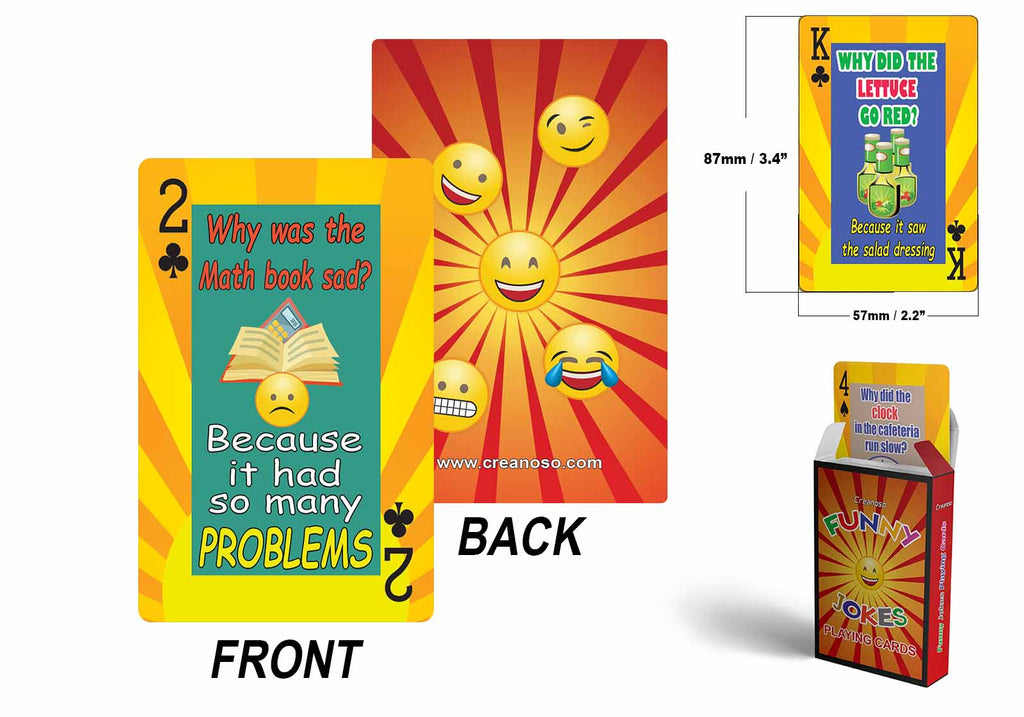 Creanoso Silly Jokes Playing Card Playing Cards - Unique Stocking Stuf