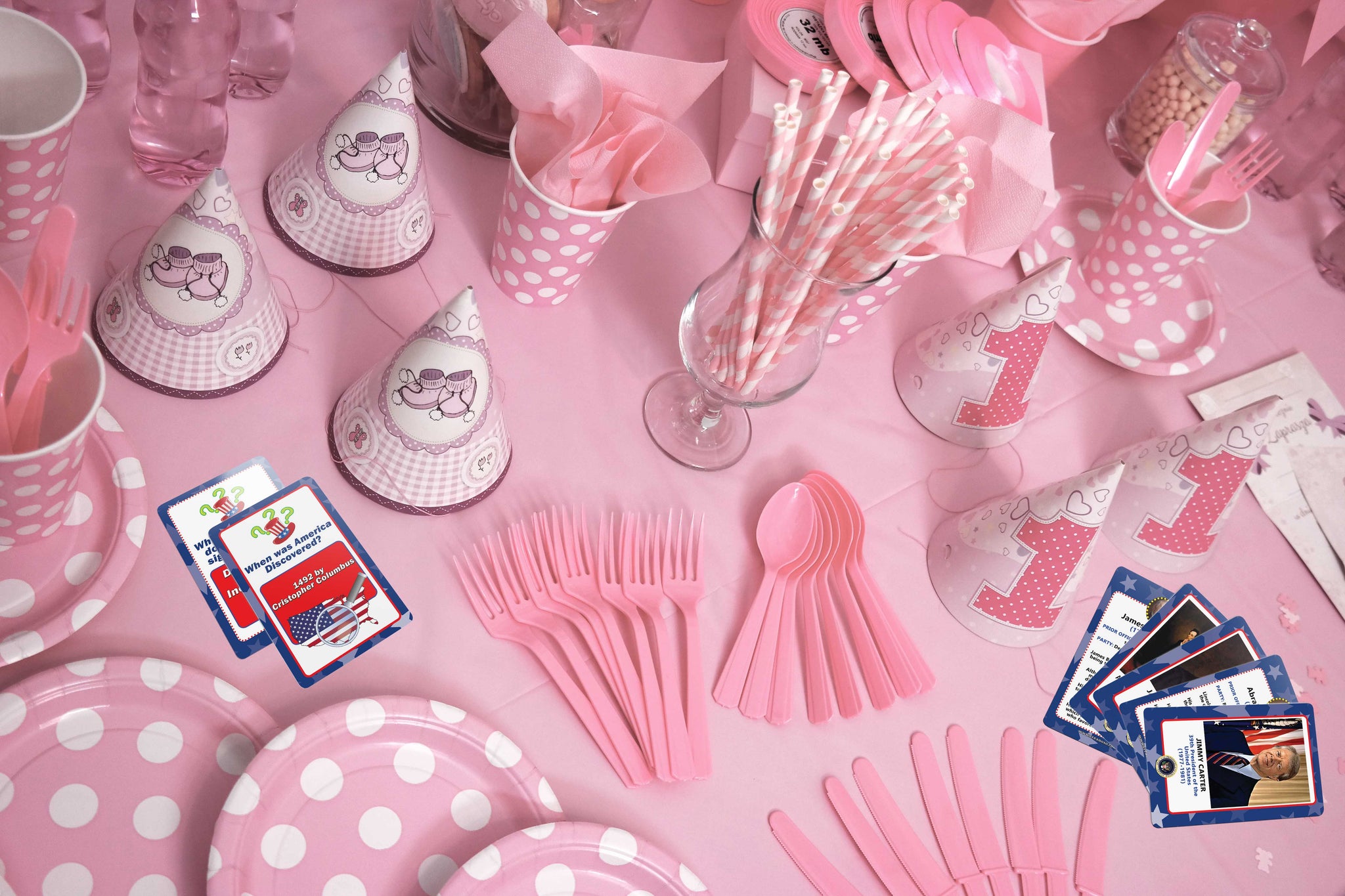 Creanoso Patriotic US Presidents Flash Cards - Fun Stocking Stuffers f