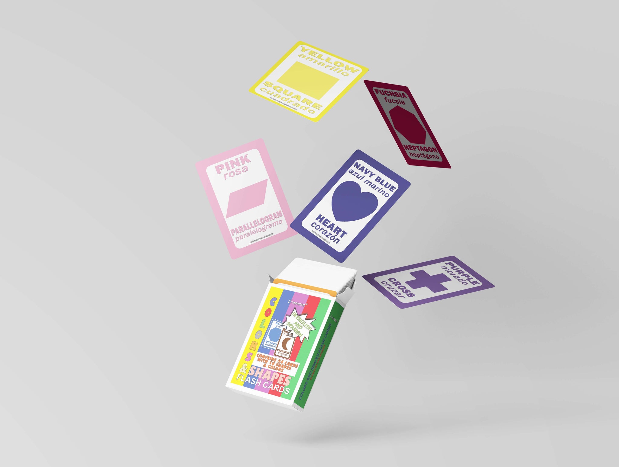 Alphabet Numbers Picture Words Colors and Shapes Learning Flash Cards ...