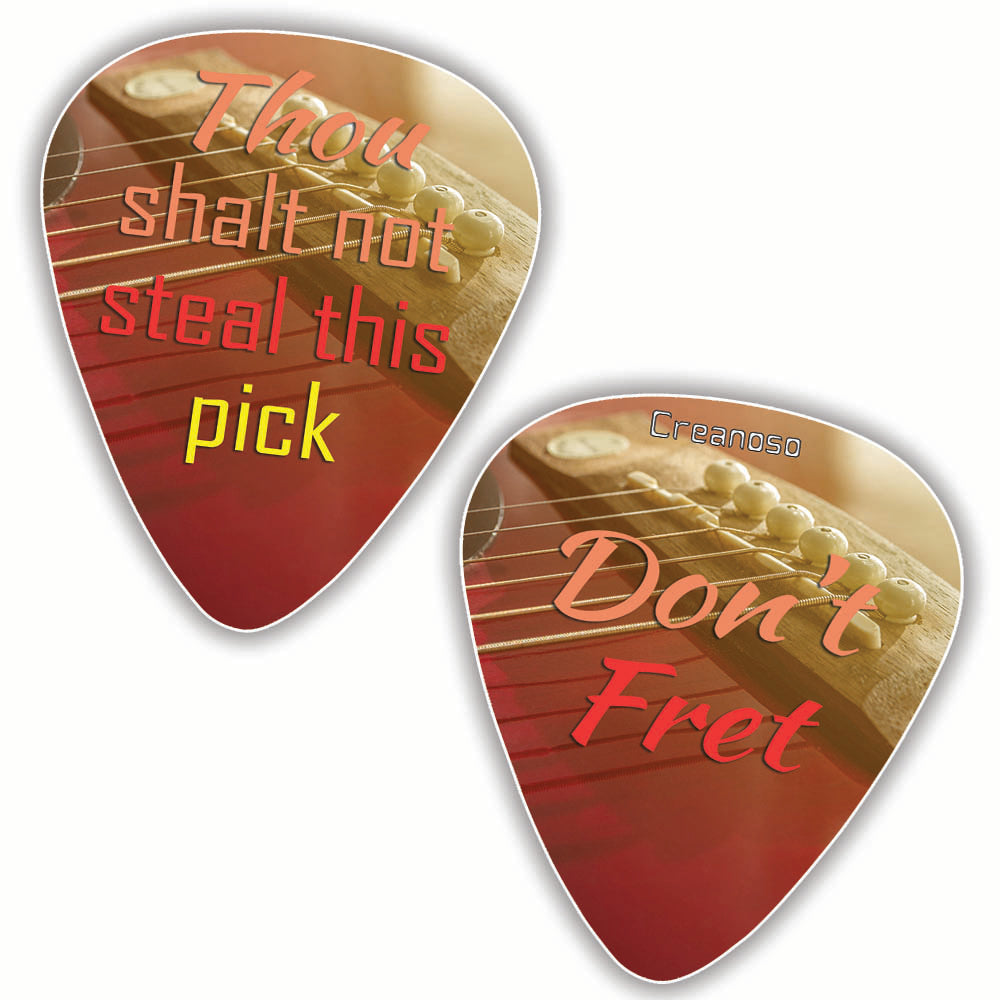 Creanoso Funny Sayings Guitar Picks (12-Pack) - Unique Music Gifts & G