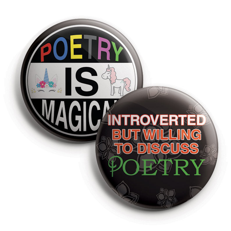 I am a Poet Pinback Buttons (10-Pack) – Creanoso