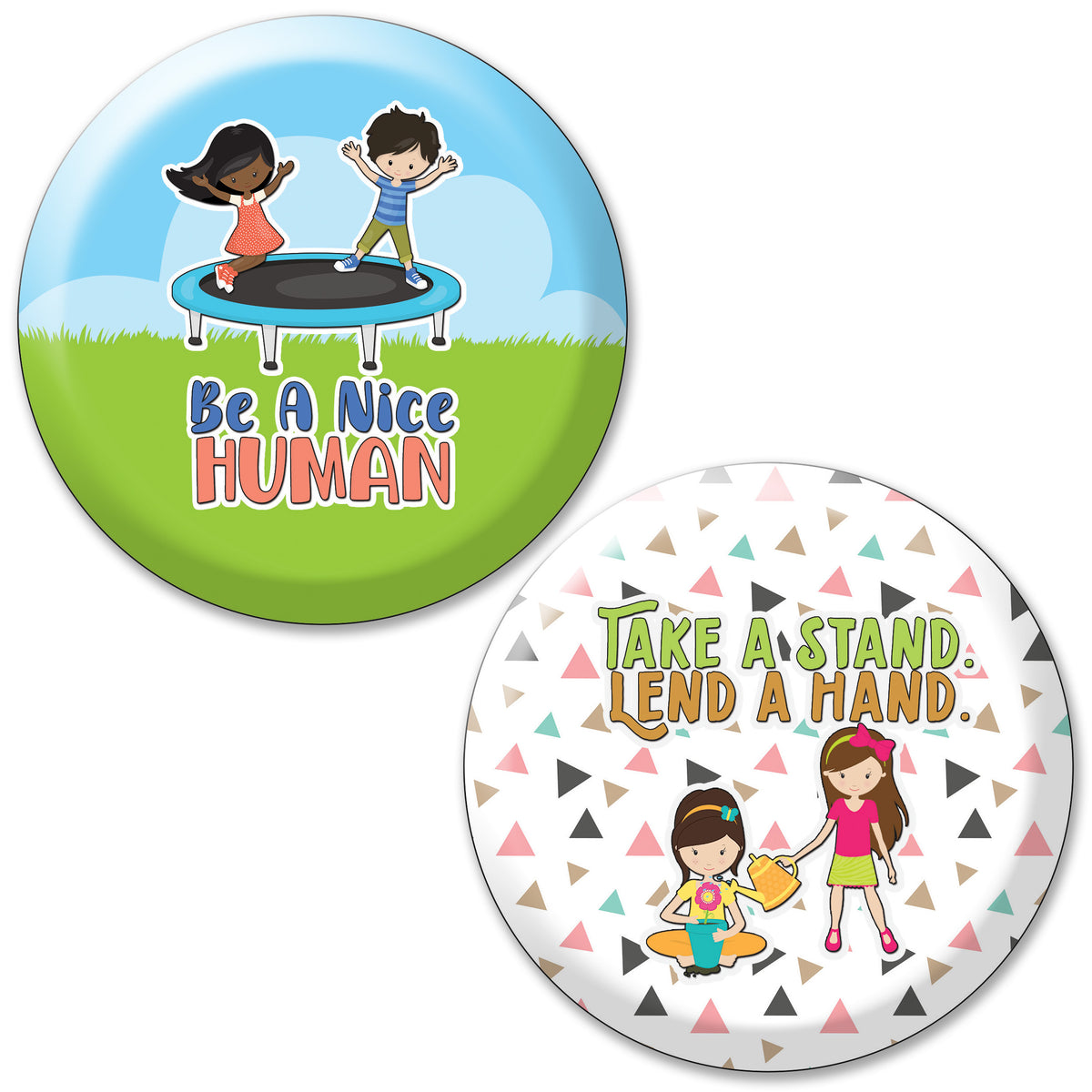 Creanoso Kids Pinback Buttons - Anti- Bully (10-Pack) - Premium Qualit