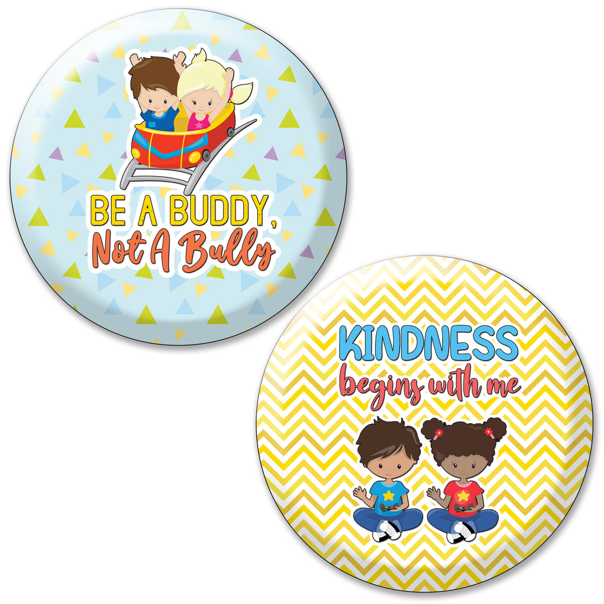 Creanoso Kids Pinback Buttons - Anti- Bully (10-Pack) - Premium Qualit
