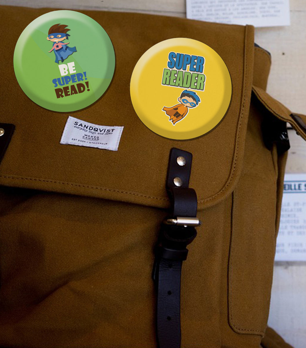 Creanoso Super Reading Star Pinback Buttons (10-Pack) - Classroom Rewa