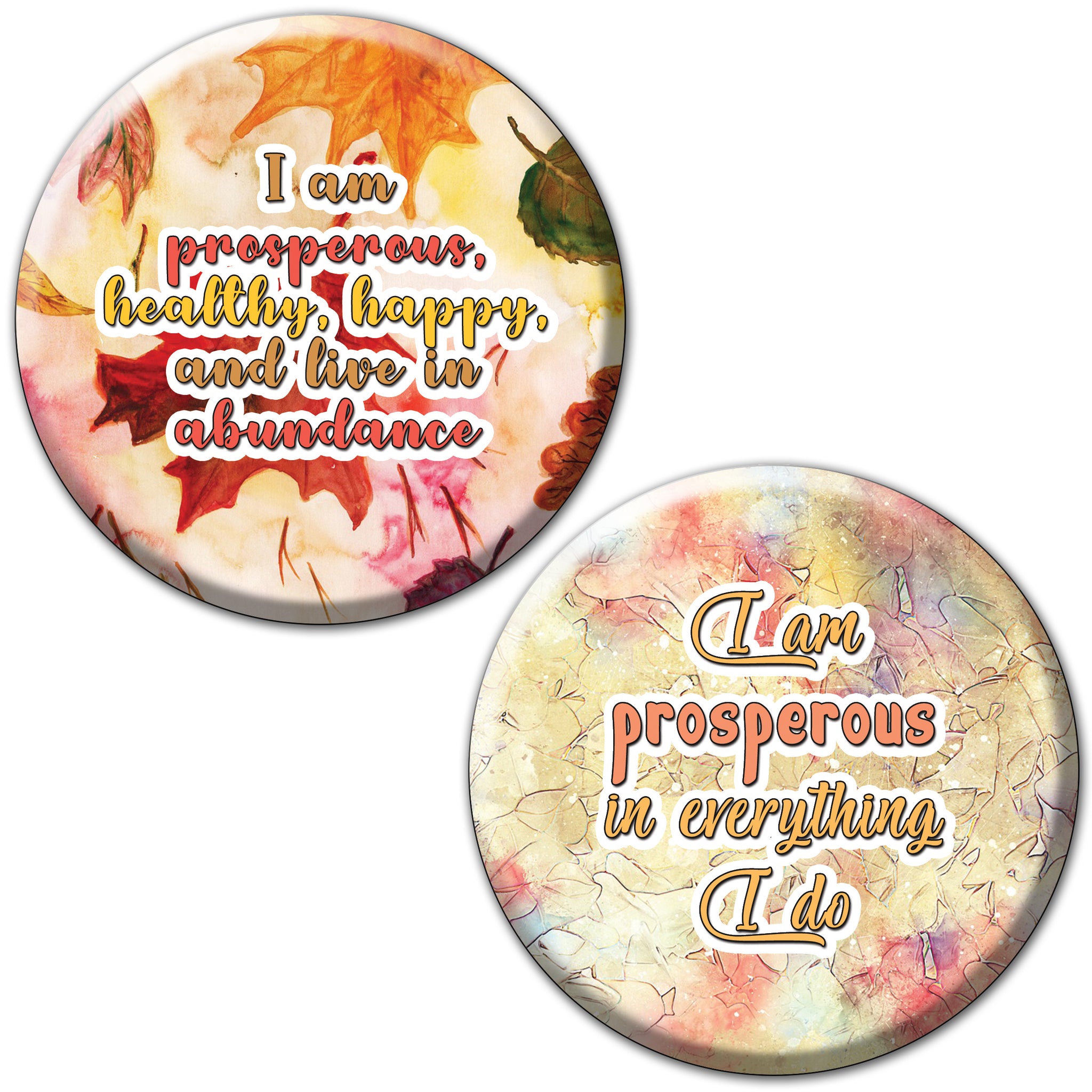 Creanoso Motivational Pinback Buttons - Positive Affirmations (10-Pack
