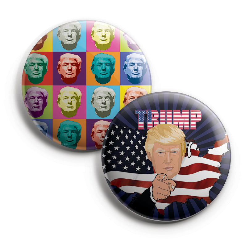 Donald Trump Pinback Buttons (6-Pack) Ã¢â‚¬â€œ Unique Button Pins for ...