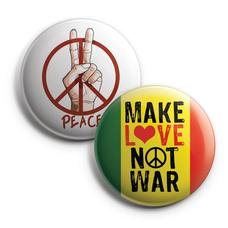 Peace Anti-War Badge Pinback Buttons (1-Set X 10 Buttons) – Creanoso