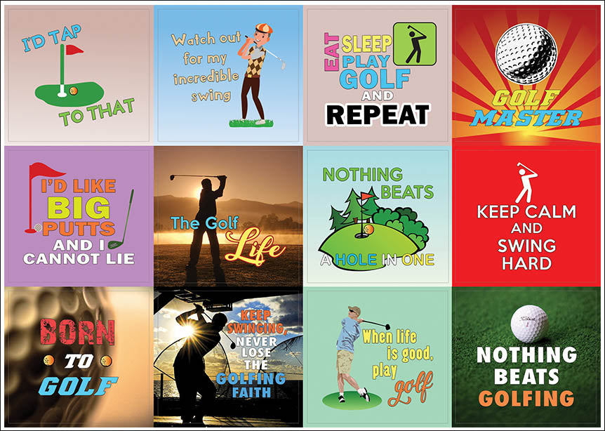 Inspiring Sayings Golf Stickers (5-sheets) – Creanoso