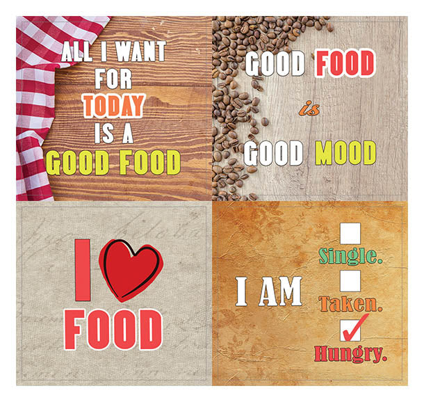 Creanoso Inspiring Food Lovers Sayings Stickers (10-Sheet) Ã¢â‚¬â€œ In