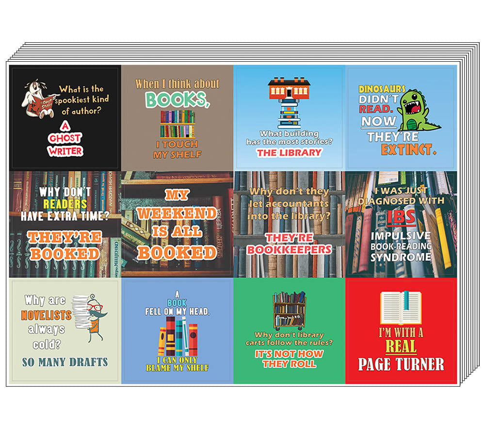 Creanoso Silly and Funny Puns Book Reading Stickers (10-Sheet) Ã¢â‚¬â€
