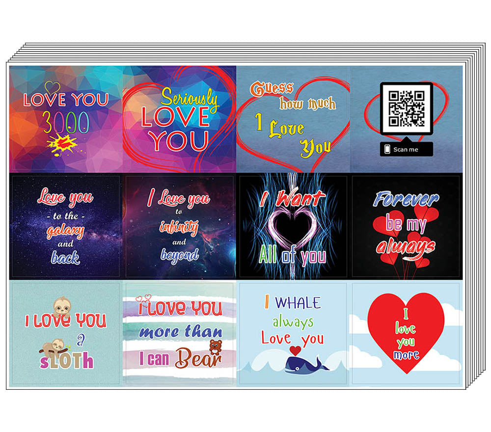 Creanoso Love You 3000 Stickers Ã¢â‚¬â€œ Inspirational Sayings Romanti