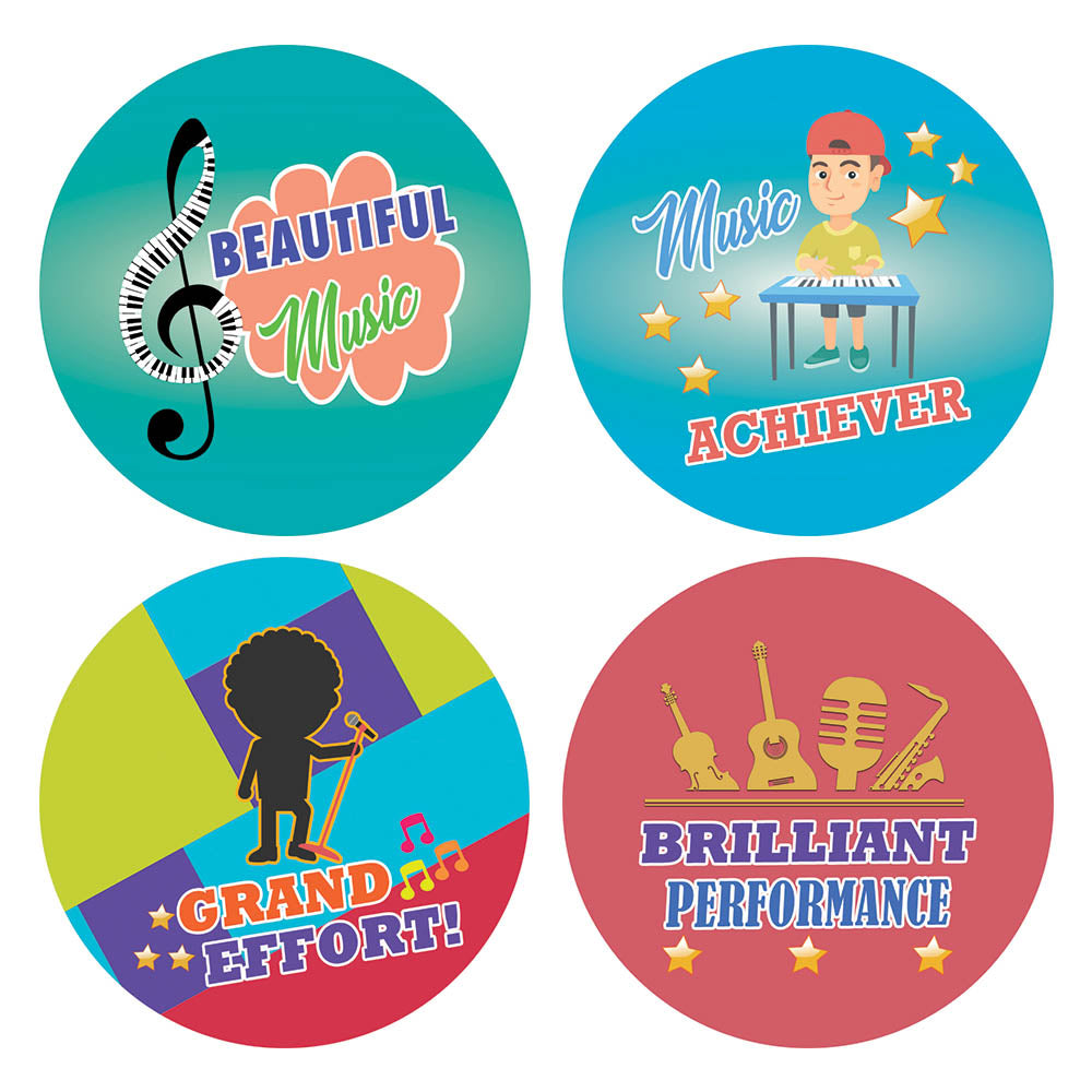 Creanoso Music Accomplishment Merit Stickers for Kids - Great Gift Tok