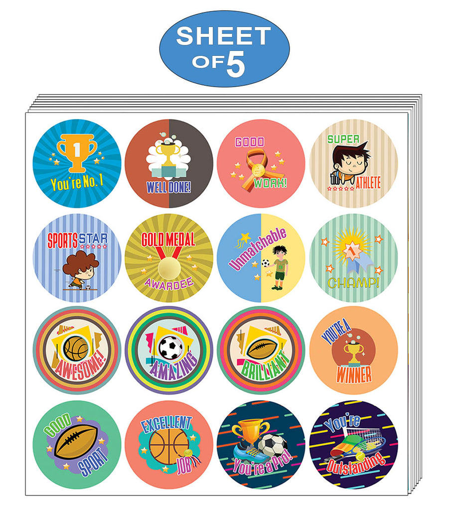 Creanoso Sports Accomplishment Merit Stickers ÃƒÂ¢Ã¢â€šÂ¬Ã¢â‚¬Å“ Gift