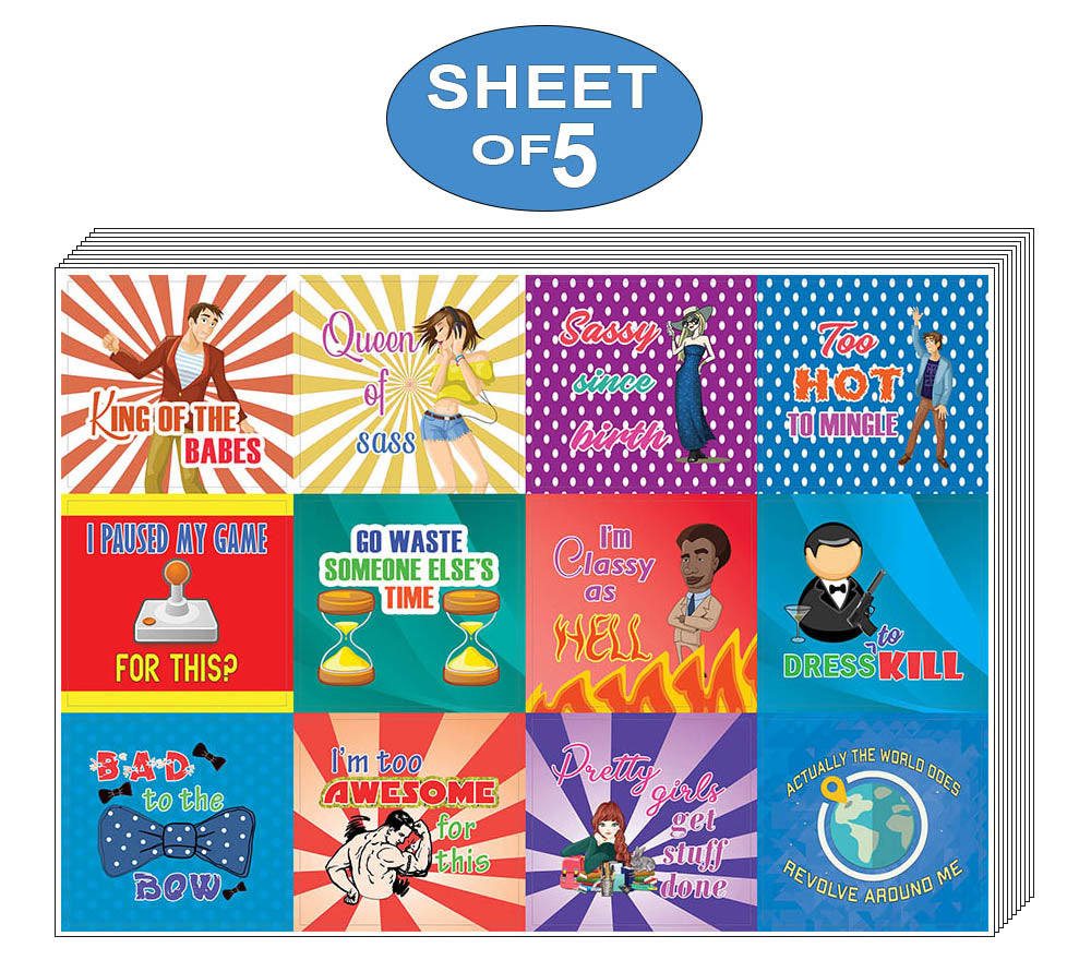 Creanoso Cheeky and Funny Stickers Series 1 Ã¢â‚¬â€œ Colorful Gift Sti