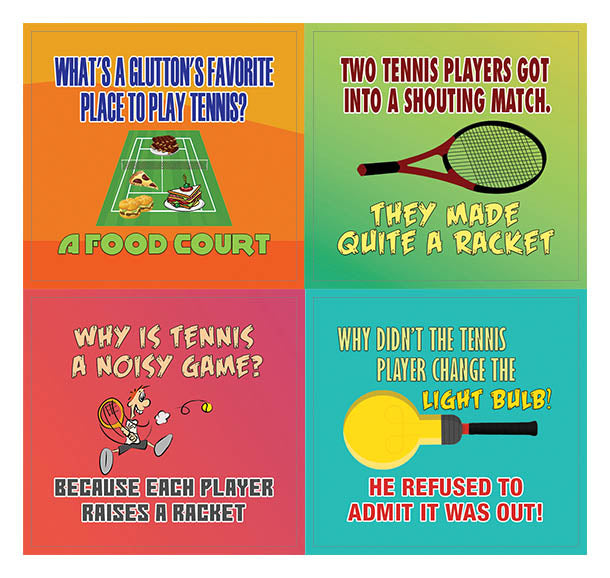Creanoso Funny Tennis Sports Jokes Stickers - Unique Wall Art Decal De