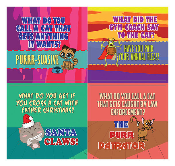 Creanoso Funny Cat Puns Jokes Stickers - Awesome Stocking Stuffers Gif