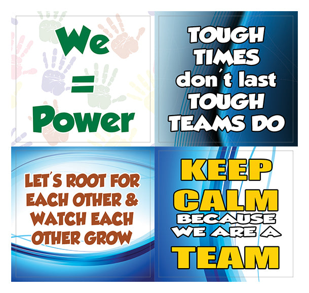 Creanoso Teamwork Stickers for Kids - Cool Unique Sticky Note Cards Bu