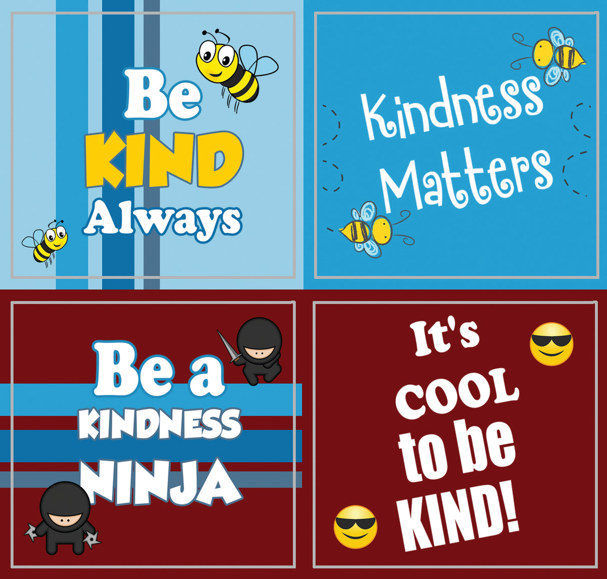 Creanoso Be Kind Stickers for Kids - Colorful Gift Stickers Giveaways