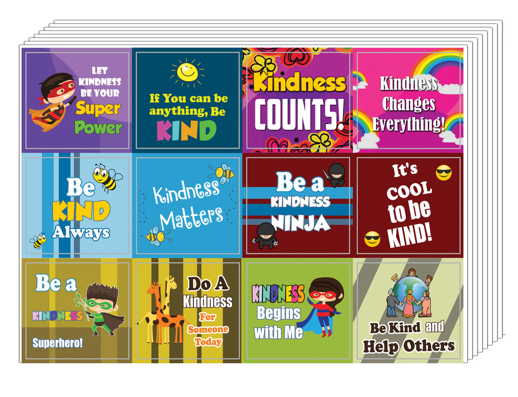 Creanoso Be Kind Stickers for Kids - Colorful Gift Stickers Giveaways