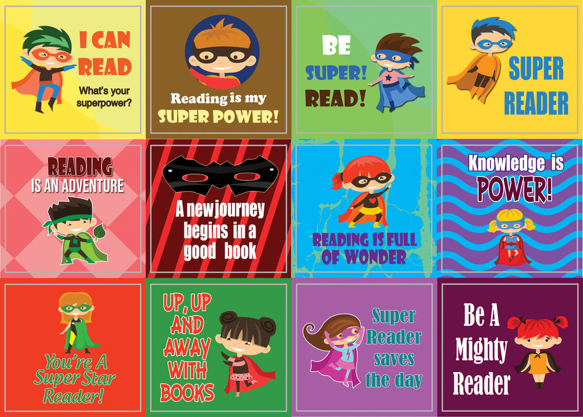 Creanoso Super Reading Star Stickers (20-Sheet) â€“ Wall Art Decal DÃ©