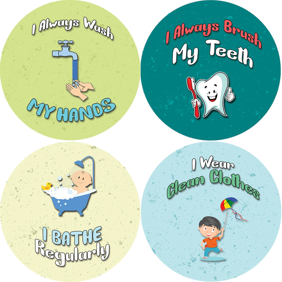 Creanoso Hygiene Reminder for Kids Stickers (20-Sheet) - Perfect as Sc