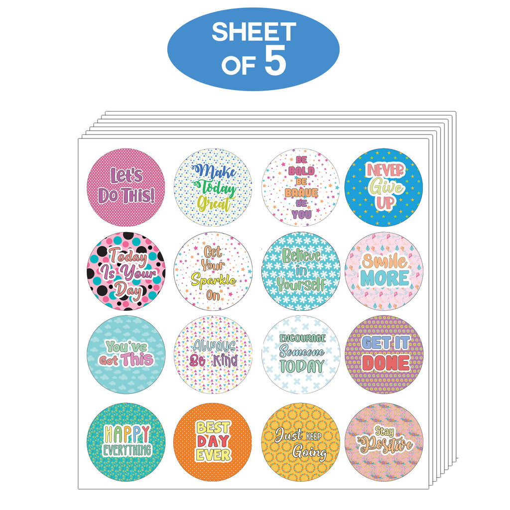 Creanoso Affirmation Stickers - Confetti Words to Inspire - Premium Gi