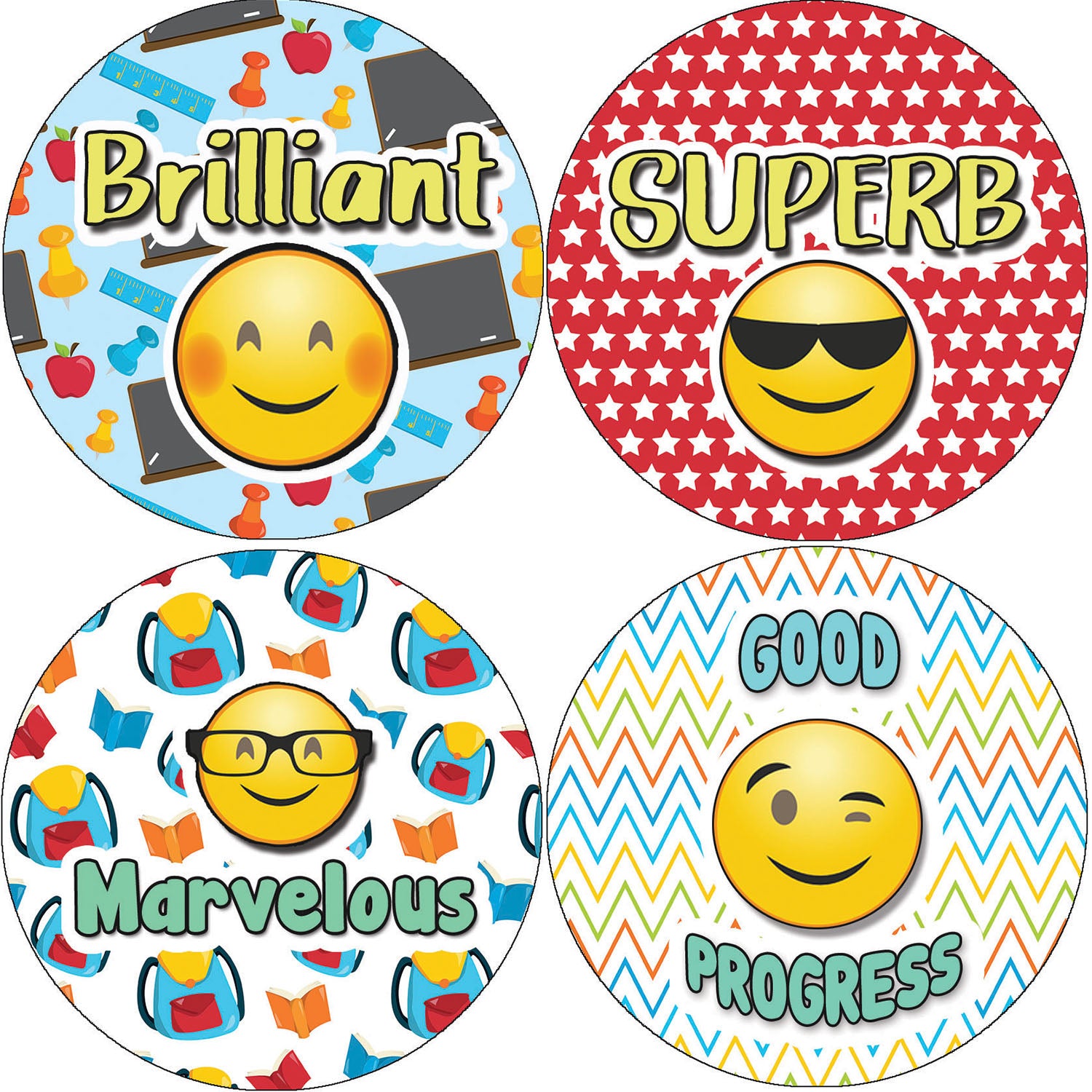 Creanoso Emoji Teacher Grading Stickers - Amazing Incentives and Givea
