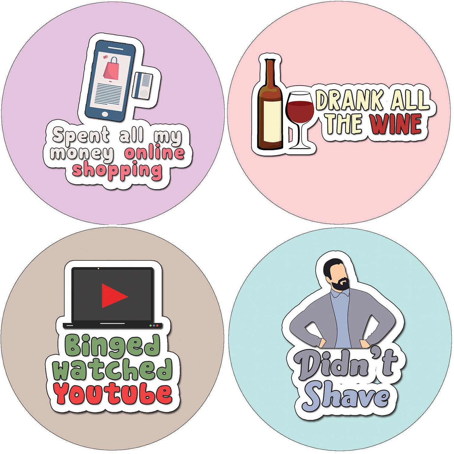 Creanoso Adulting is Hard Stickers - Great Stocking Stuffers and Gift