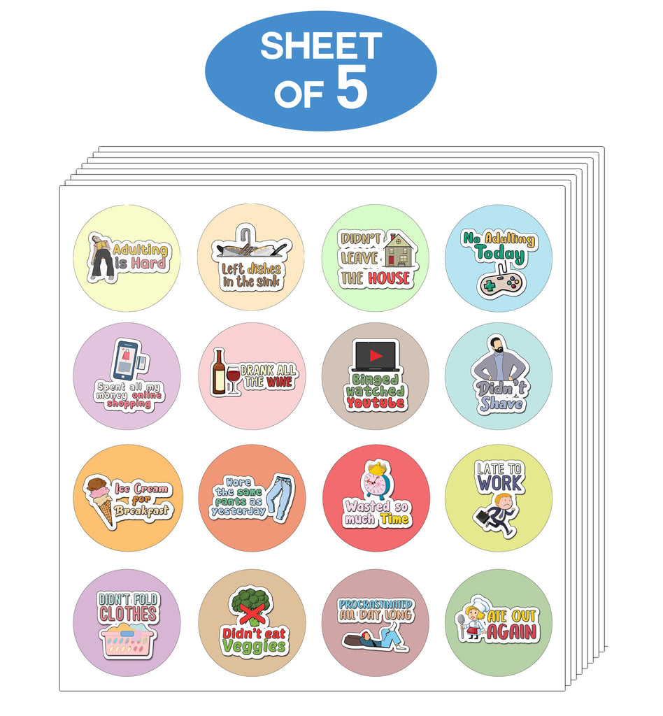 Creanoso Adulting is Hard Stickers - Great Stocking Stuffers and Gift