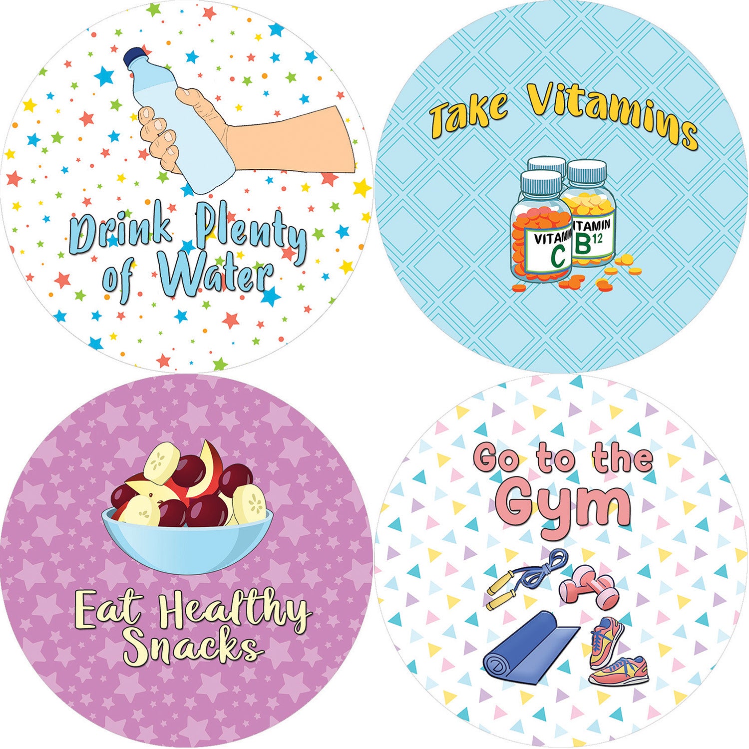 Health and Wellness Stickers (5-Sheet) – Creanoso