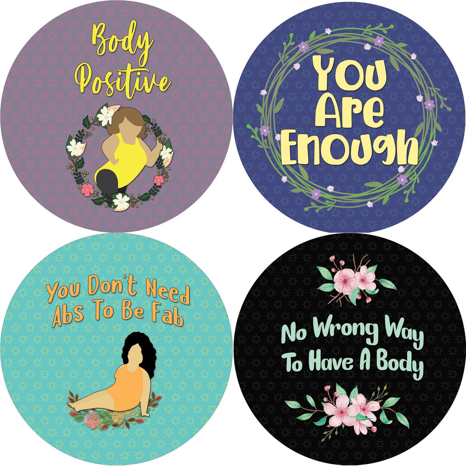 Body Positivity Stickers (10-Sheet) – Creanoso