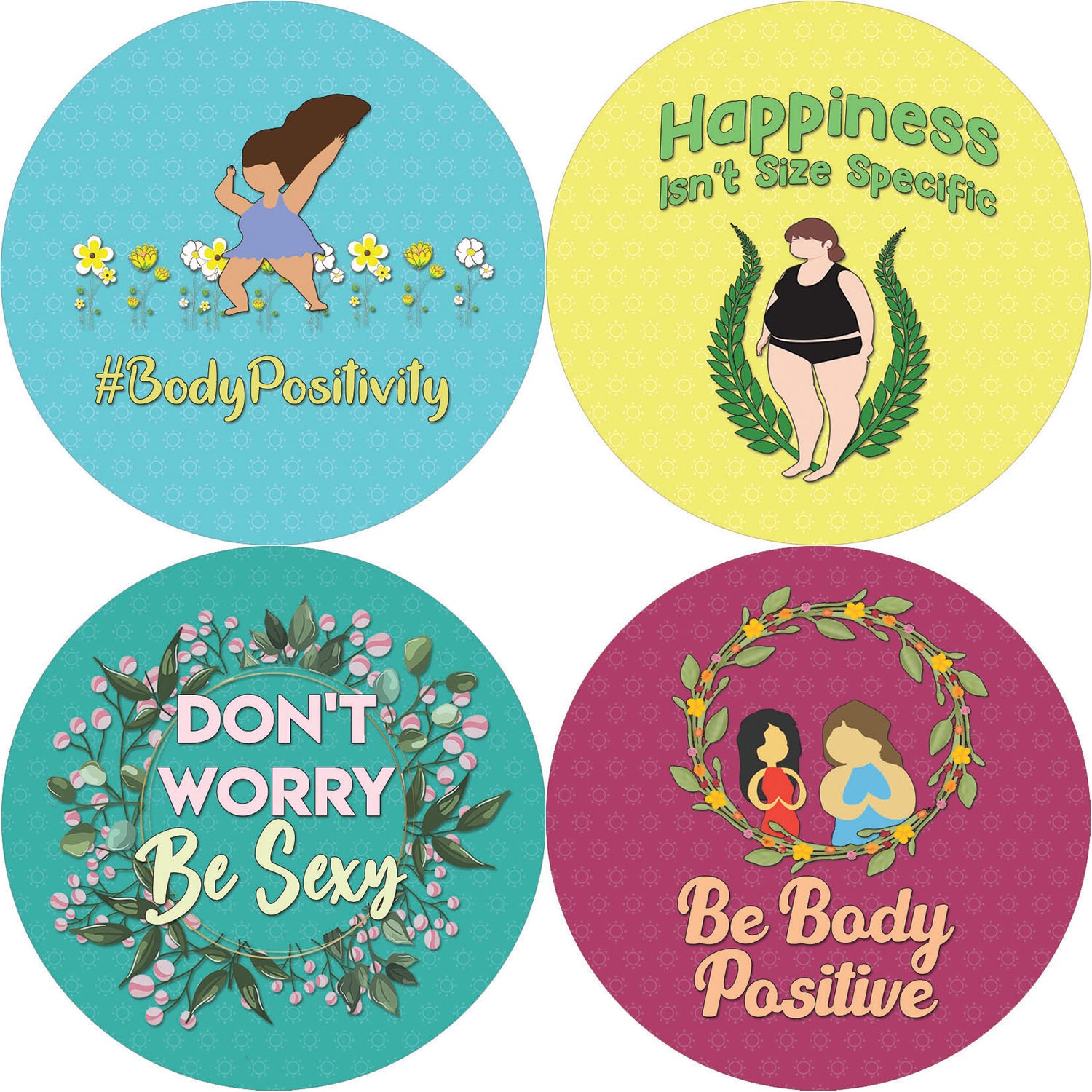 Body Positivity Stickers (10-Sheet) – Creanoso