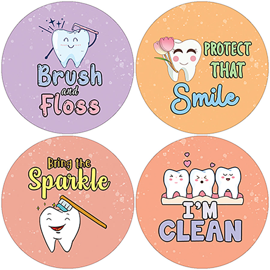 Dental Hygiene Stickers for Kids (10 Set X 16 Designs) – Creanoso