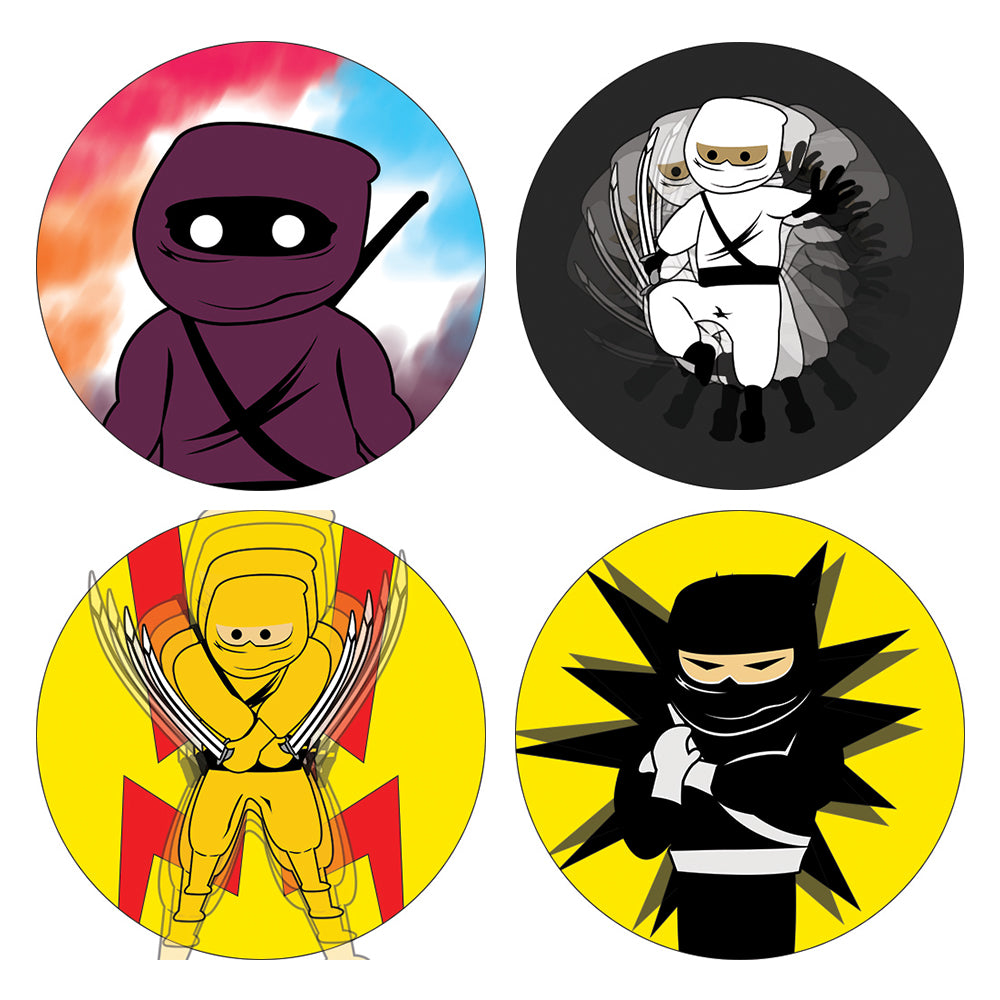 Ninja Funny Stickers (10-Sheet) - Assorted Designs for Children - Clas ...