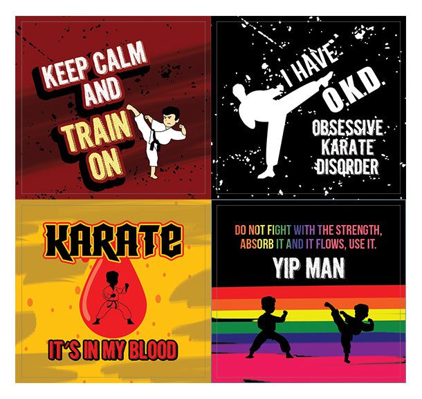 Creanoso Karate Stickers Ã¢â‚¬â€œ Humorous Gift Token Giveaways Set